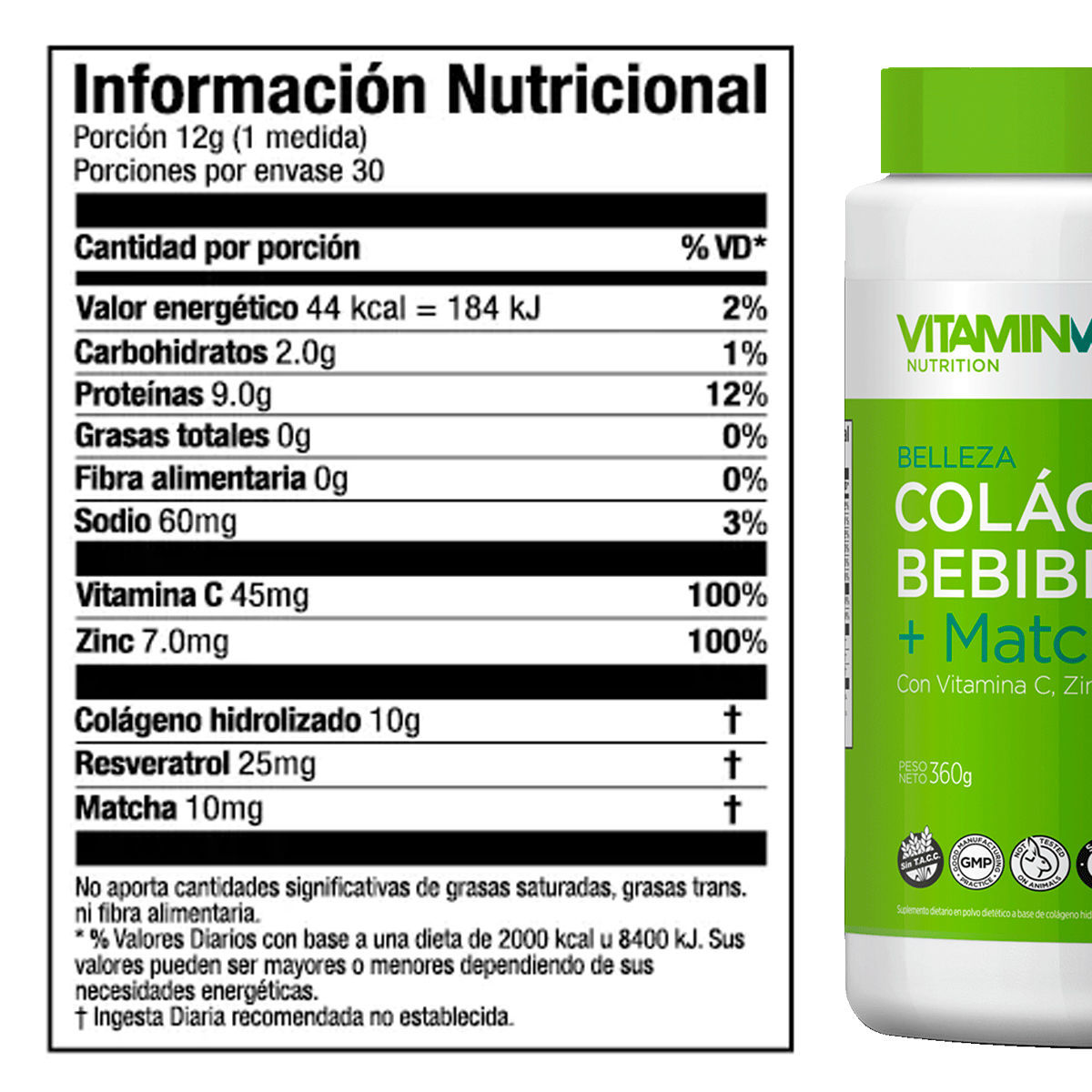 Army Fitness. Colageno Bebible Matcha