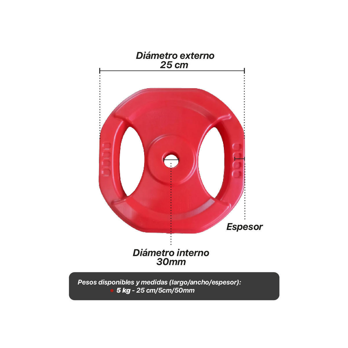 Army Fitness. Set Disco Body Pump 2.5kg Rojo x6